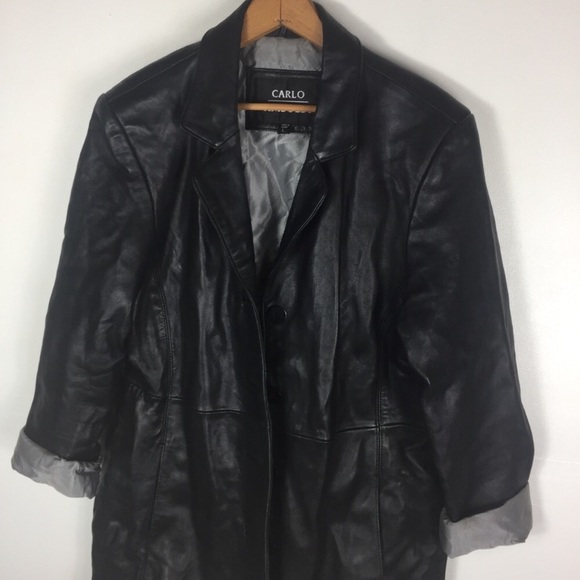 carlo Amboldi | Jackets & Coats | Carlo Amboldi Black Womens Leather ...